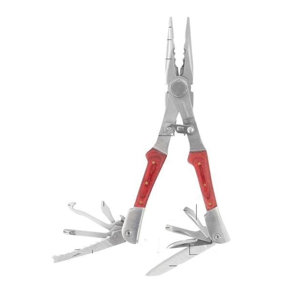 Sheffield Dual Head Multi-Tool, 14-Function, Hardwood/Stainless Steel 12704 | Zoro